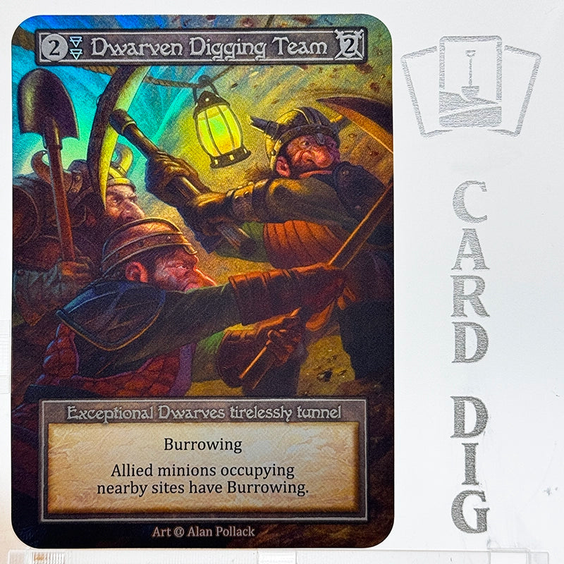 Dwarven Digging Team Foil α Exc Card Dig